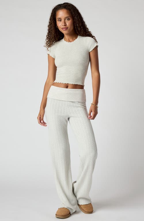 FLORENCE BY MILLS Florence by Mills Ribbed Jersey Cropped T-Shirt with Lettuce Trim